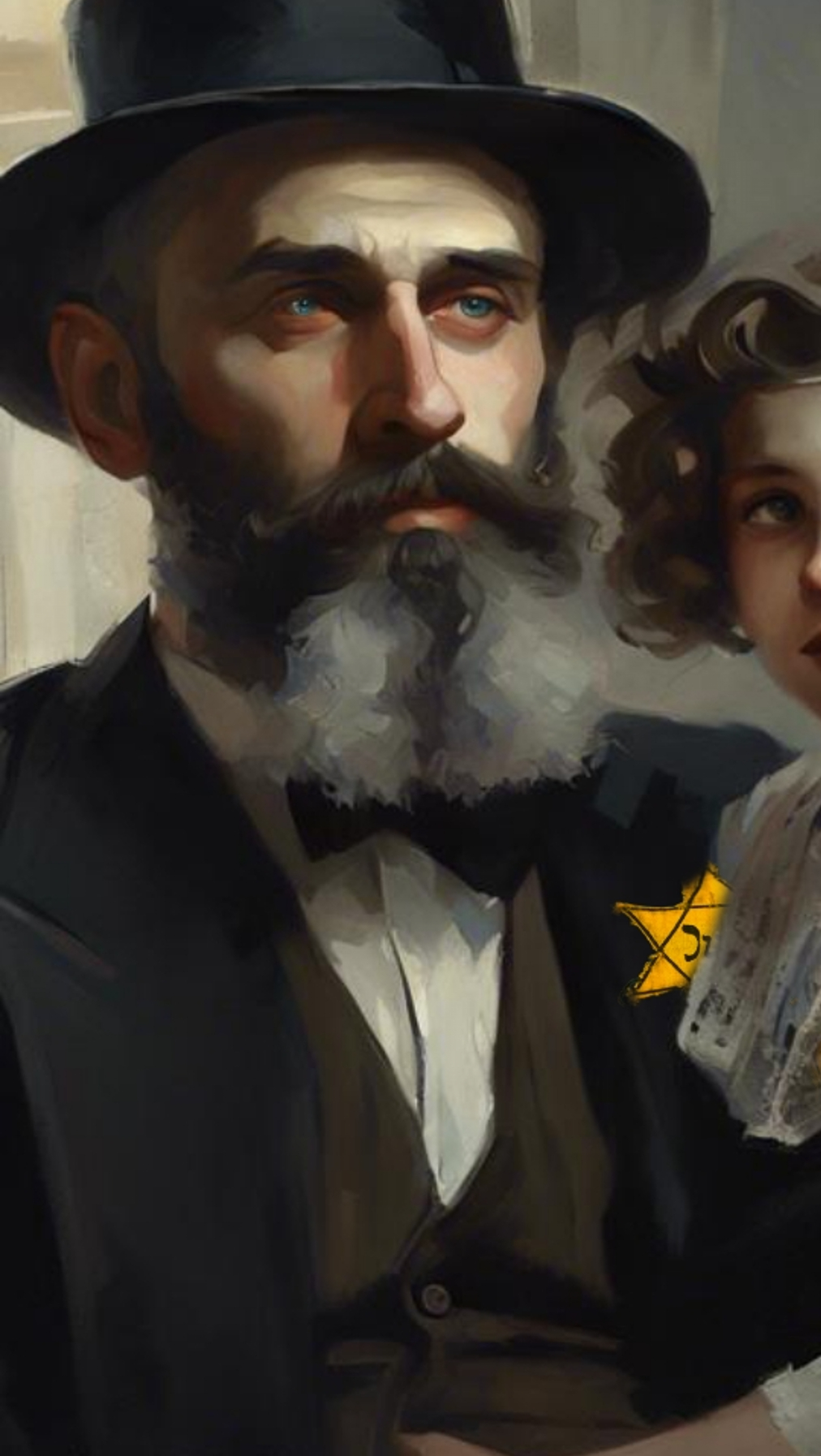 Jewish father and daughter wwii by Joseph Maltz in Miami