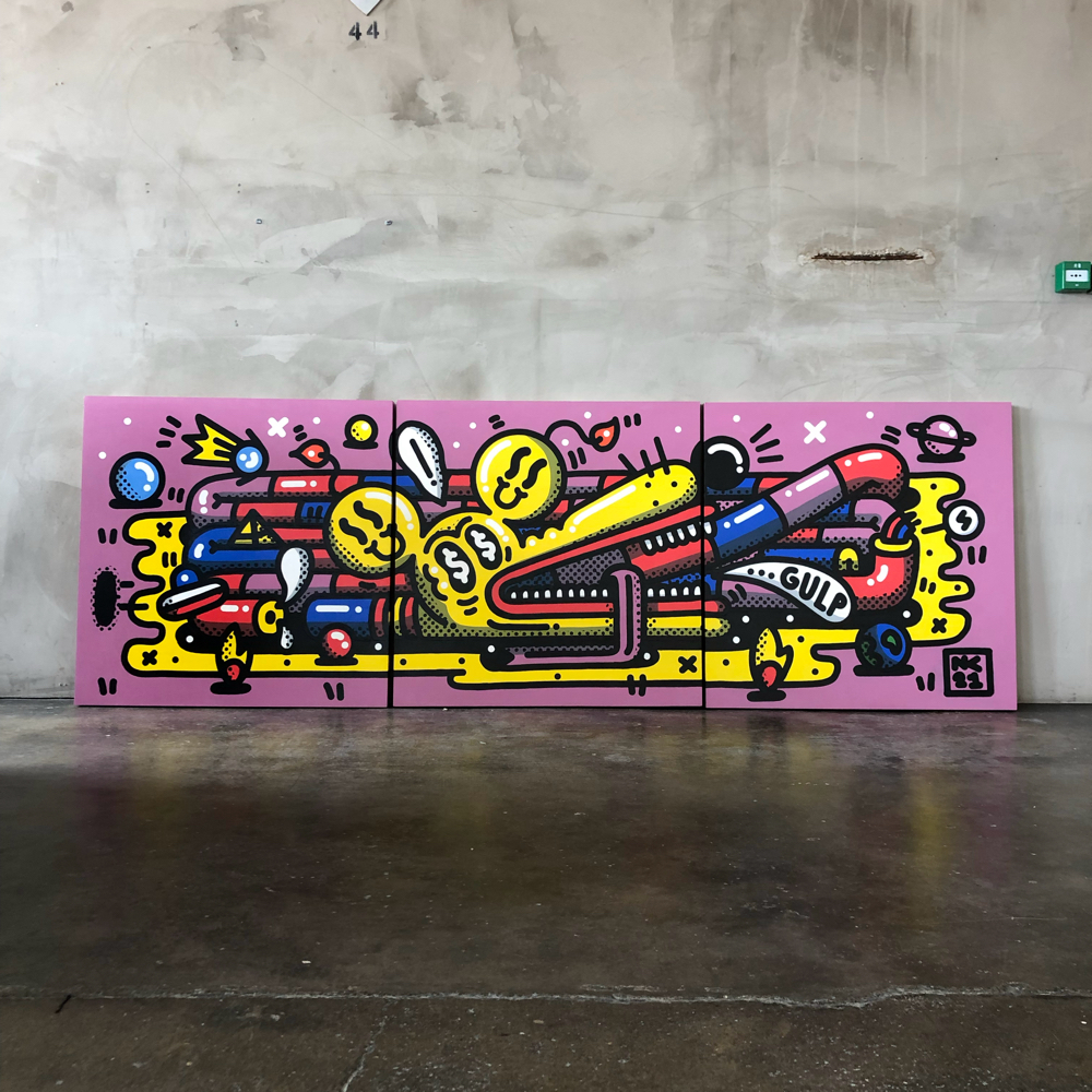 Cosmic realms - tryptic by Neil Keating Graphic Artist in Liverpool